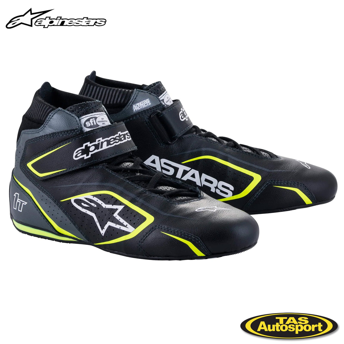 ALPINESTARS TECH-1 T V3 SHOES BLACK/GREY/YELLOW FLURO – Tas Autosport