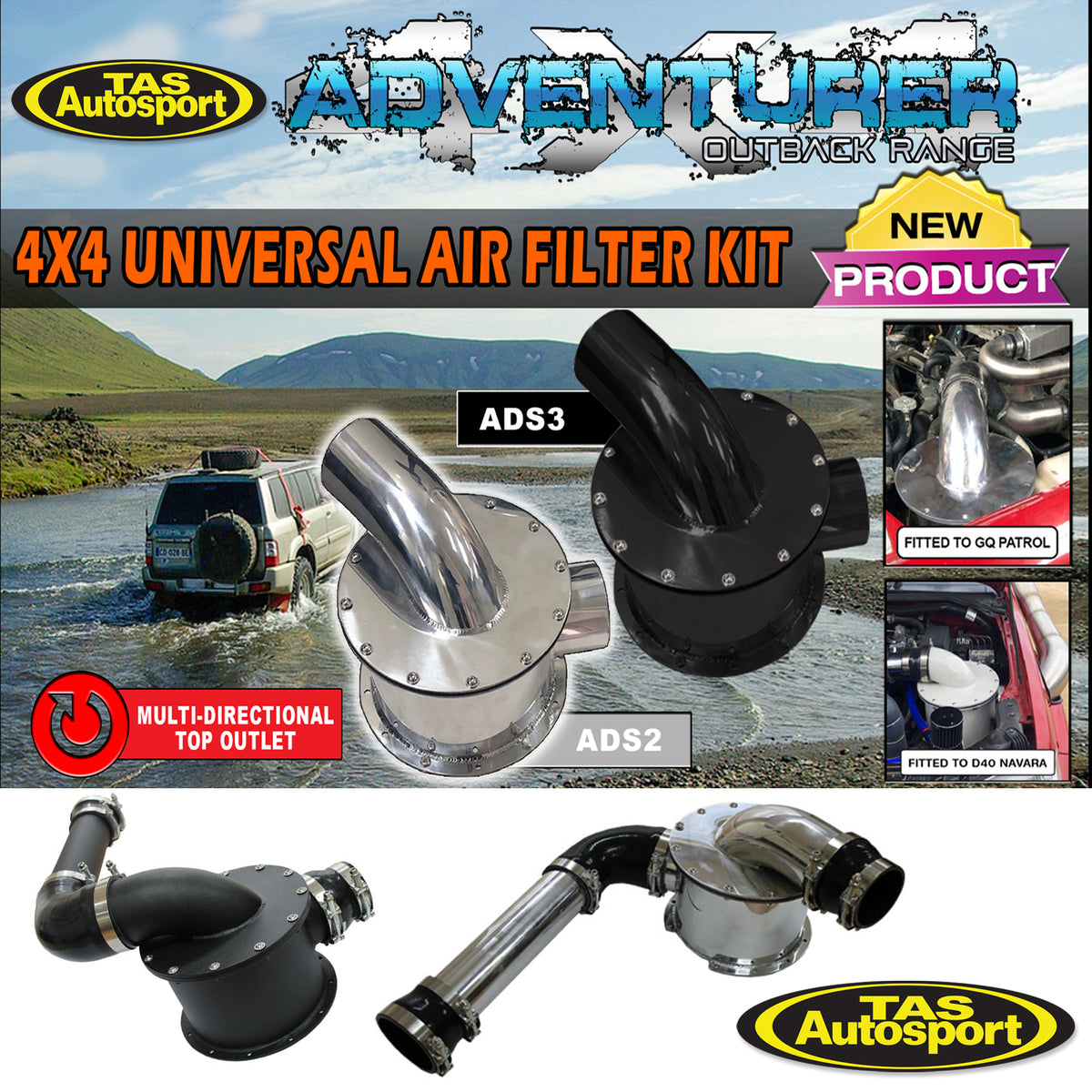 Universal Performance 4X4 Air Box Filter Kit – Tas Autosport