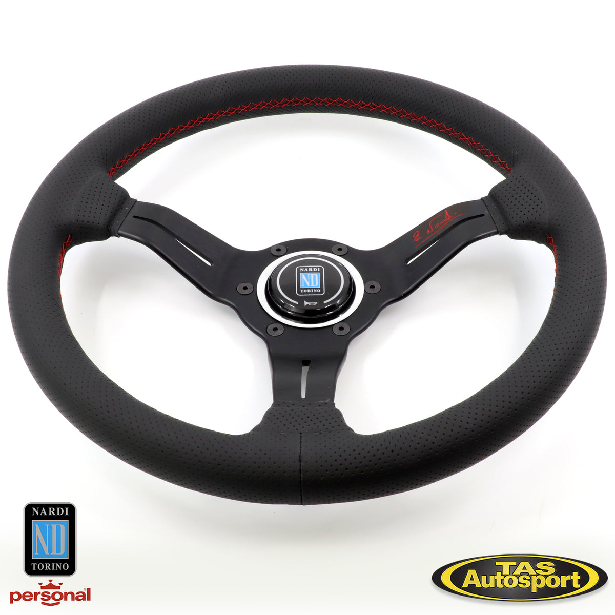 Nardi Deep Corn Leather Red Signature 330mm Steering Wheel – Tas Autosport