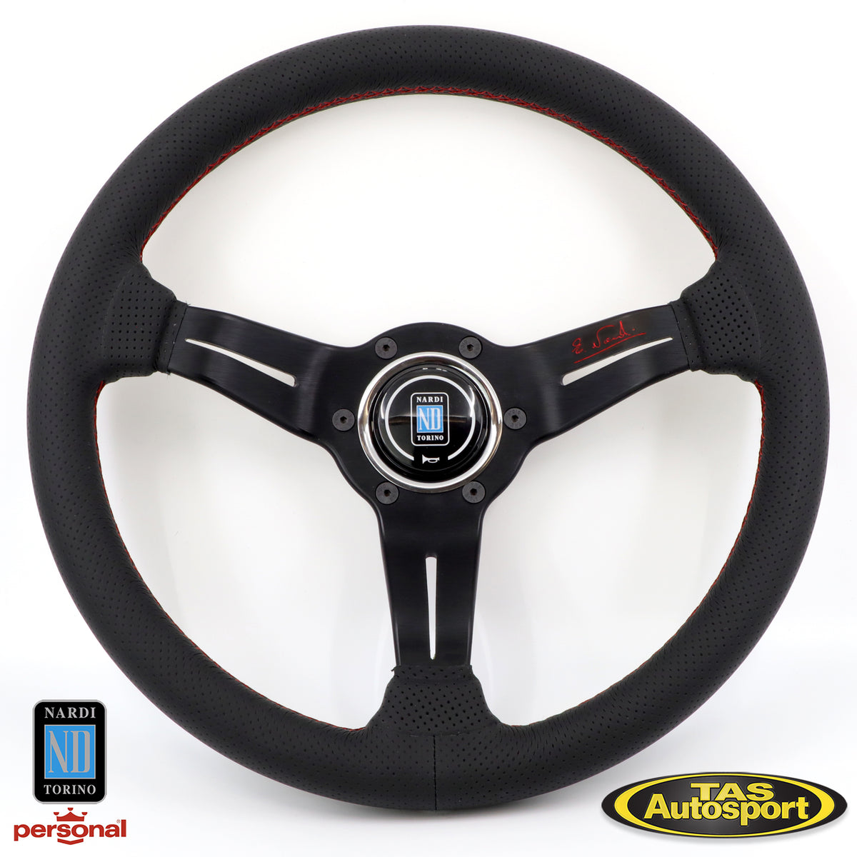 Nardi Deep Corn Leather Red Signature 330mm Steering Wheel – Tas Autosport