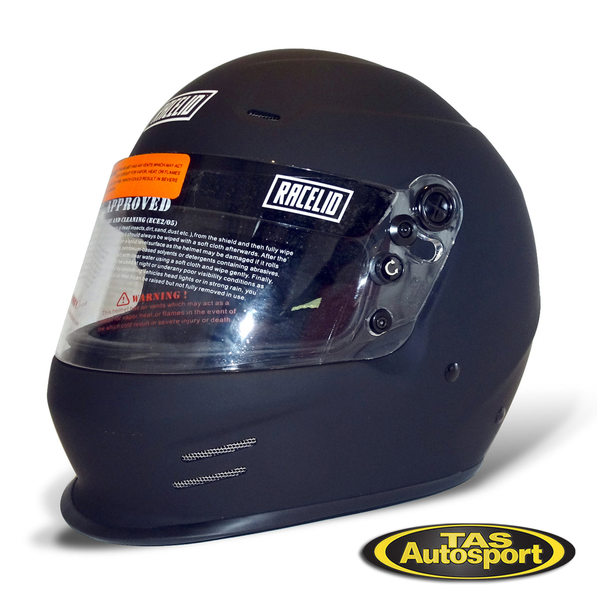 Racelid DF-X Matt Black Car Racing Helmet – Tas Autosport