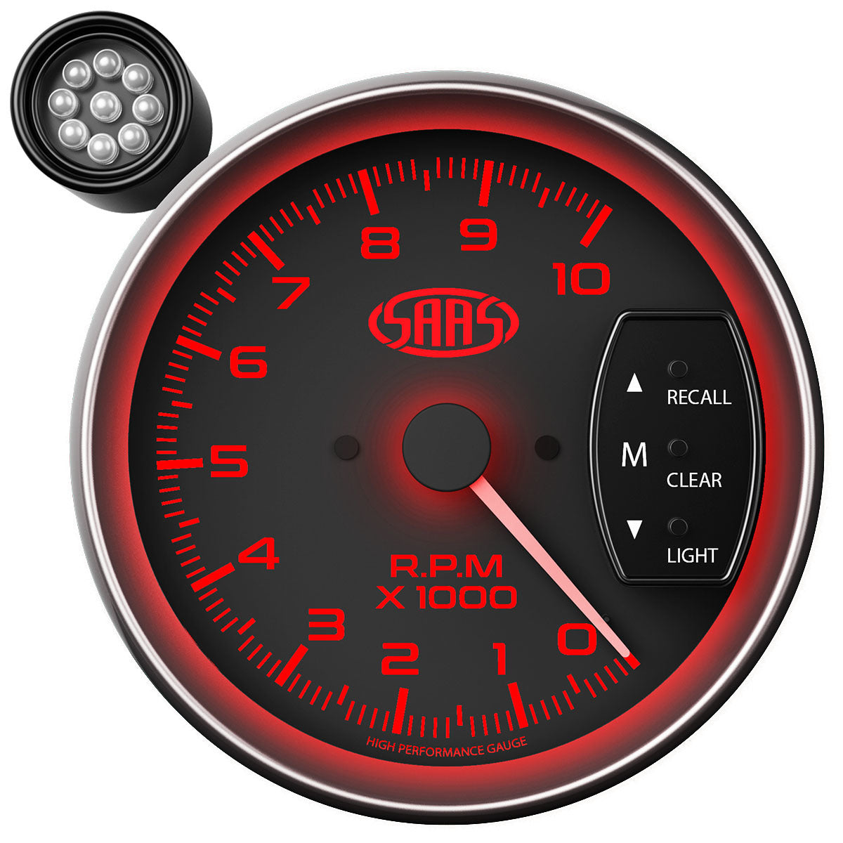 Tachometer 0-10K Shiftlite 5" Black Muscle Series – Tas Autosport