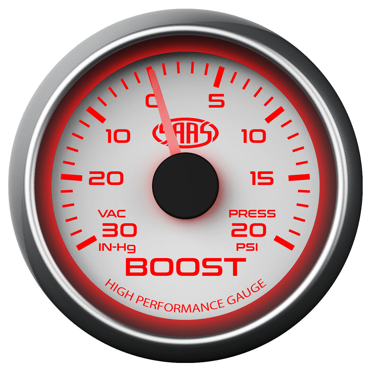 Boost Gauge 30inHg-20psi 52mm White Muscle Series – Tas Autosport