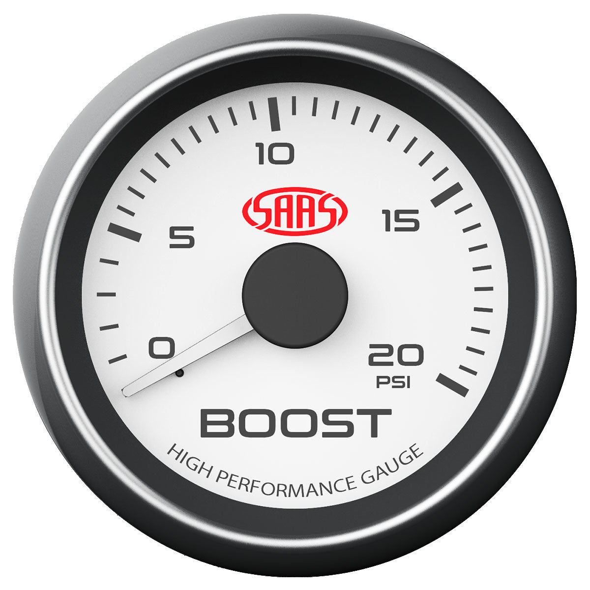 Boost Gauge Diesel 0-20 psi 52mm White Muscle Series – Tas Autosport